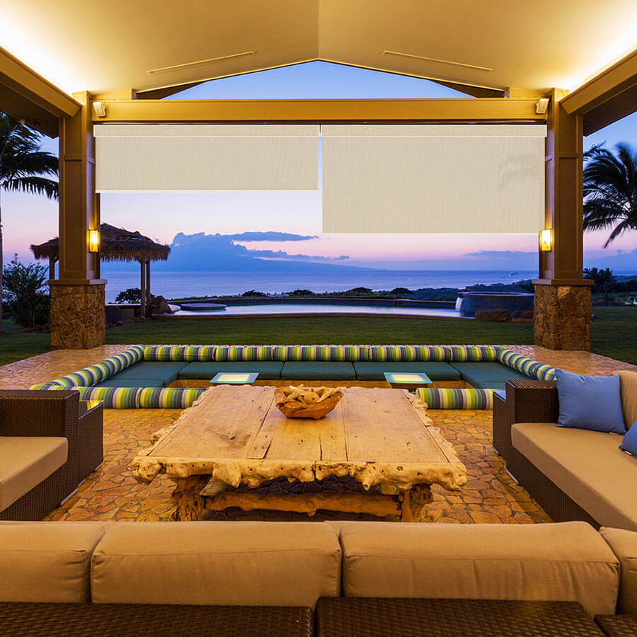 1% Exterior Sheer Weave Solar Roller Shades | SelectBlinds.com