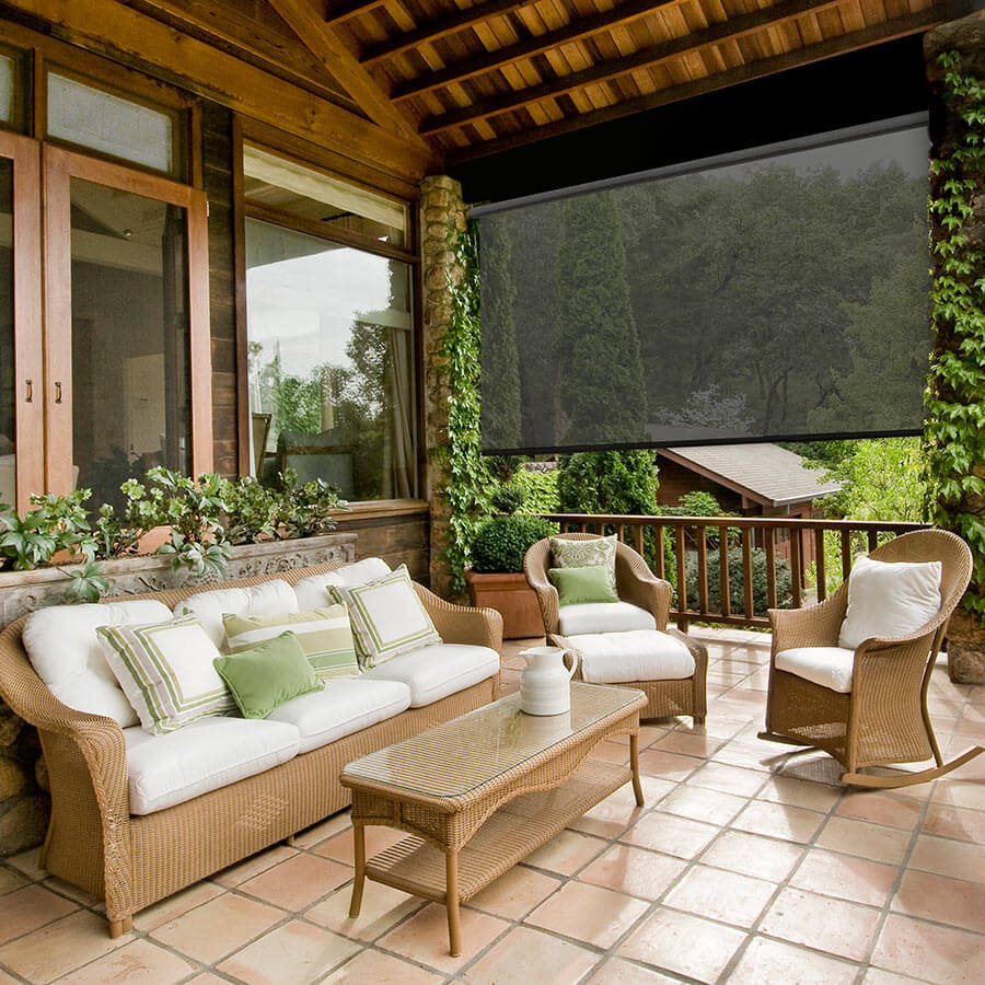 10% Exterior Sheer Weave Solar Roller Shades | SelectBlinds.com