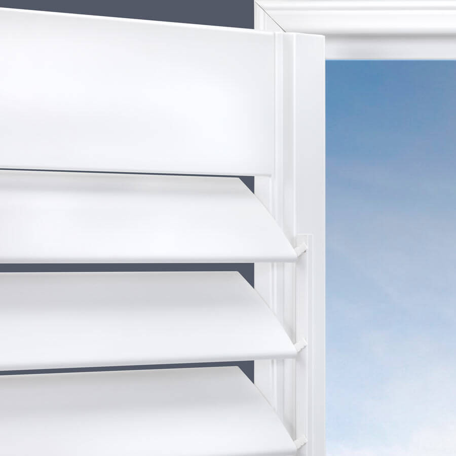 Hidden Tilt Poly Plantation Shutters | SelectBlinds.com