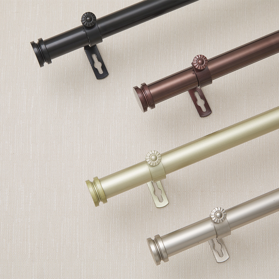 Flat Cap Collection - Adjustable Curtain Rods | Selectblinds.com